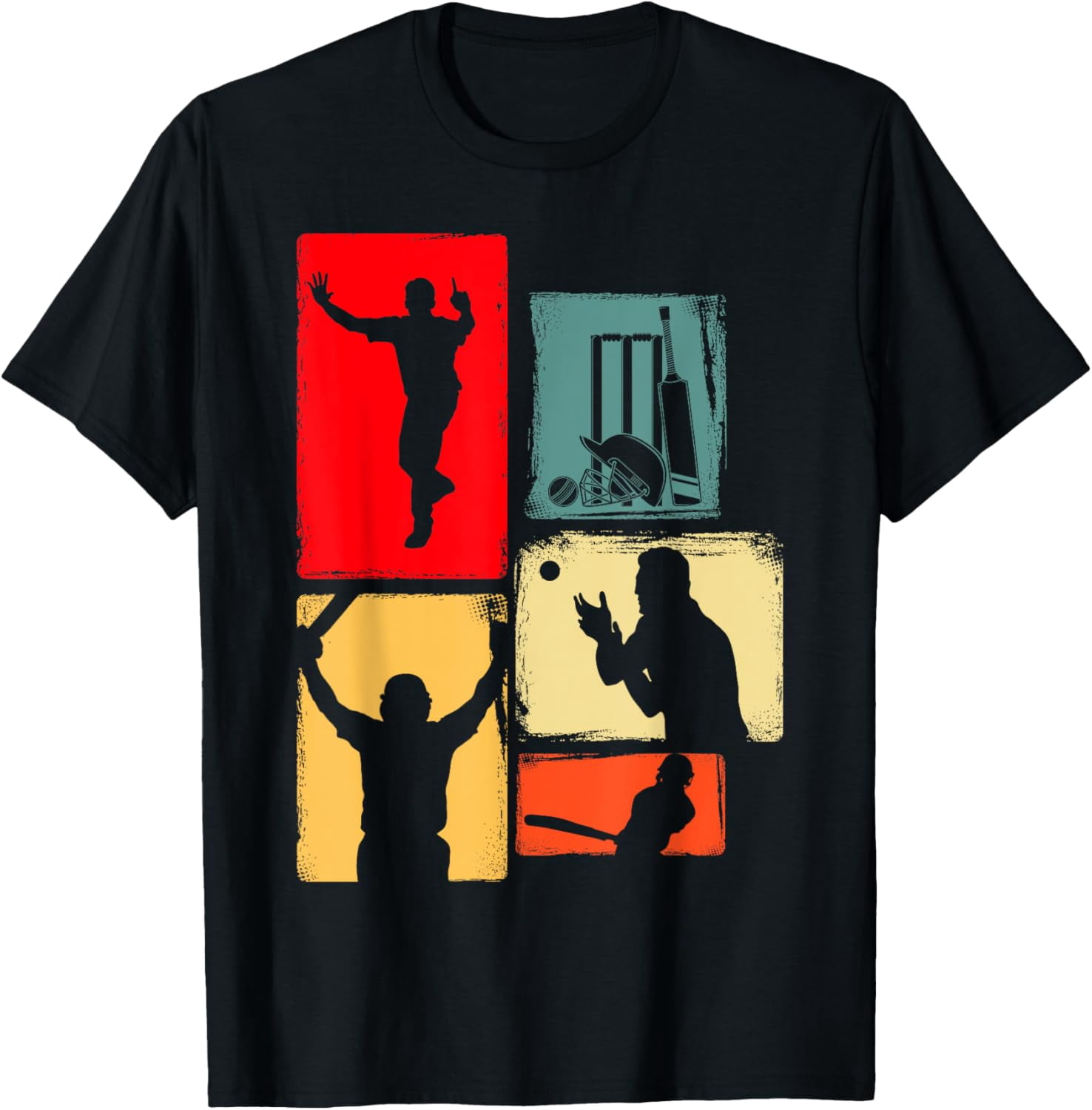 Cricket Tshirt for Cricketer | Batsman Bowler Retro Cricket T-Shirt men ...
