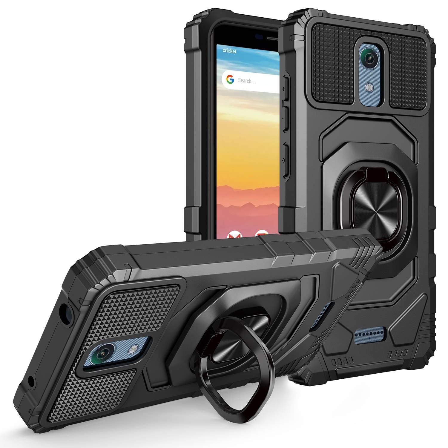 Cricket Vision 3 Armor Case with Ring & Magnetic Mount - Walmart.com