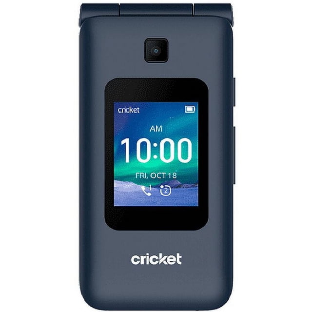 Cricket Wireless Cricket Debut FLIP 4GB Navy Blue Prepaid Phone ...