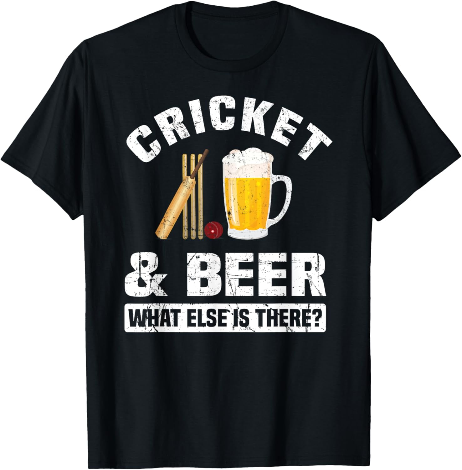 Cricket and Beer Funny T-Shirt men and women can wear, black, white, gifts - Walmart.com