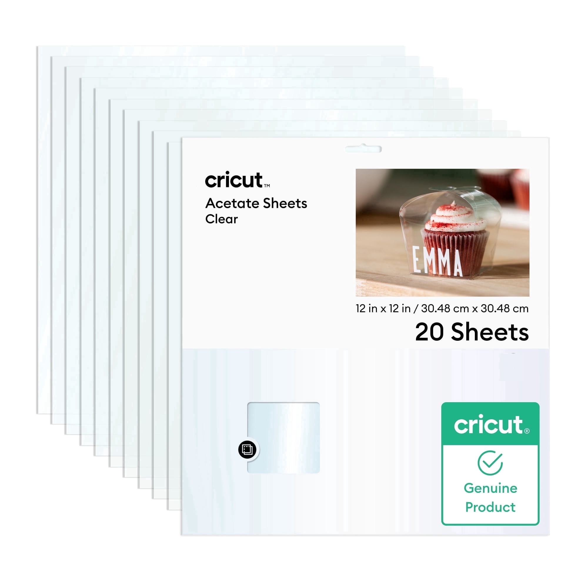 Cricut® Acetate Sheets 12 in x 12 in, Clear (20 ct) - Walmart.com