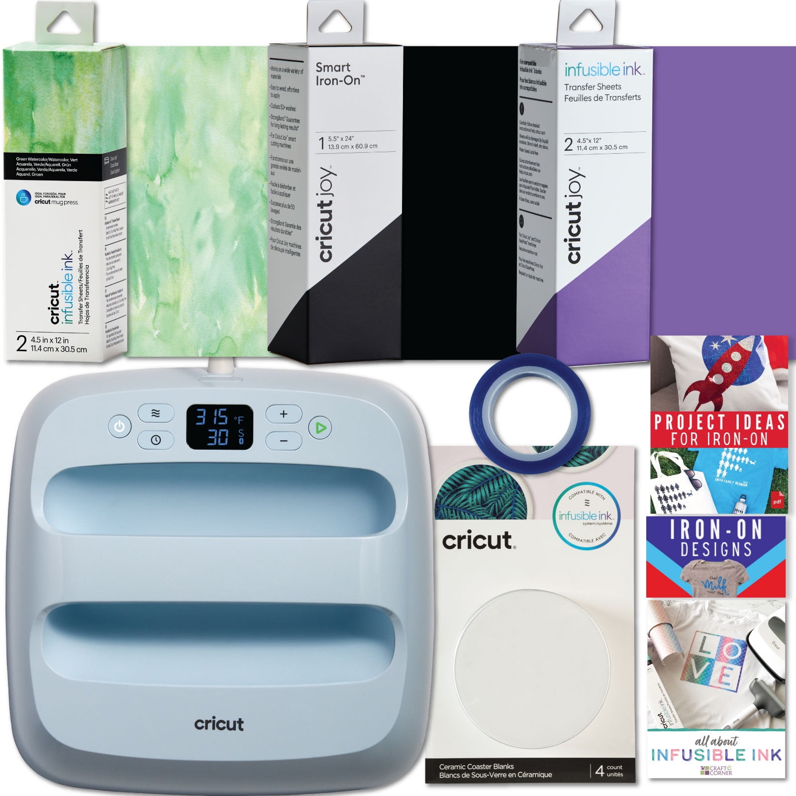 Cricut EasyPress 3 9x9 Heat Press Machine with Infusible Ink Bundle ...