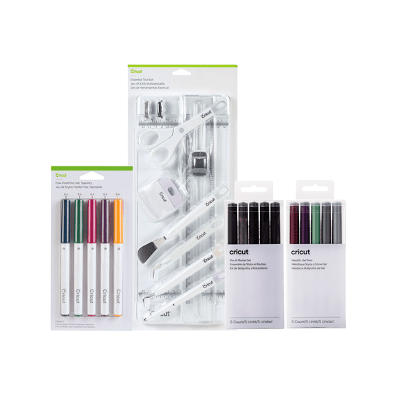 Cricut Essential Tools & Pens Bundle (3 Multi-colored pen sets ...