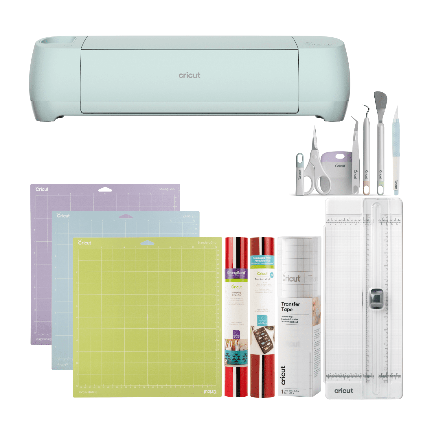 Cricut Explore 3 Smart Die-Cutting Machine + Starter Essential Bundle ...
