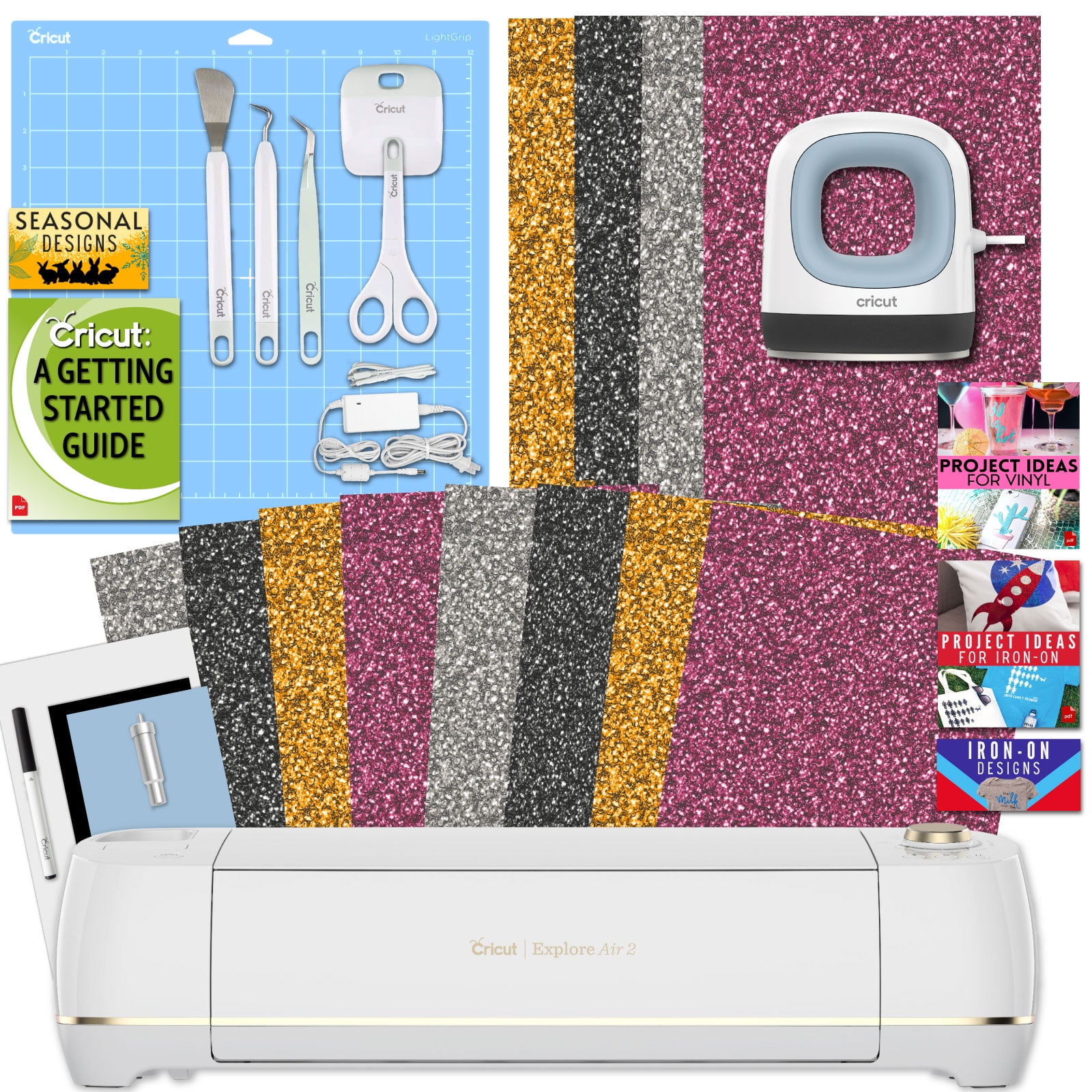 Cricut Explore Air 2 Vinyl Cutting Craft Machine Bundle with EasyPress ...