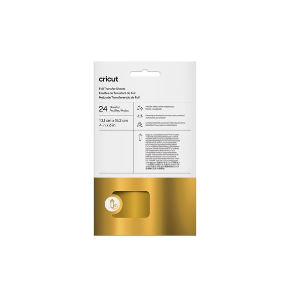 Cricut® Foil Transfer Sheets, Gold (24), 4" x 6",Gold - Walmart.com