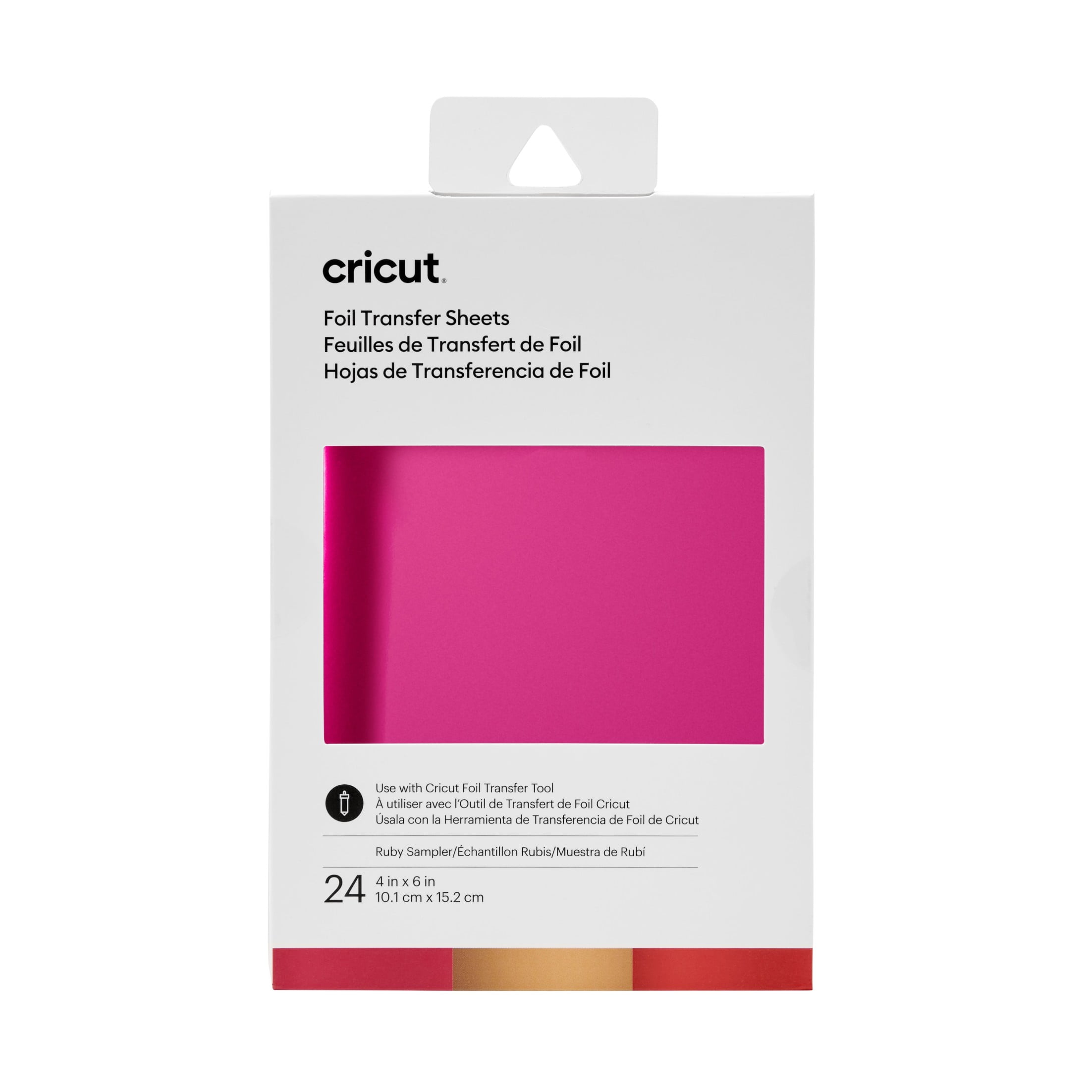 Cricut Foil Transfer Sheets Sampler, Ruby (24 ct), 4" x 6" - Walmart.com