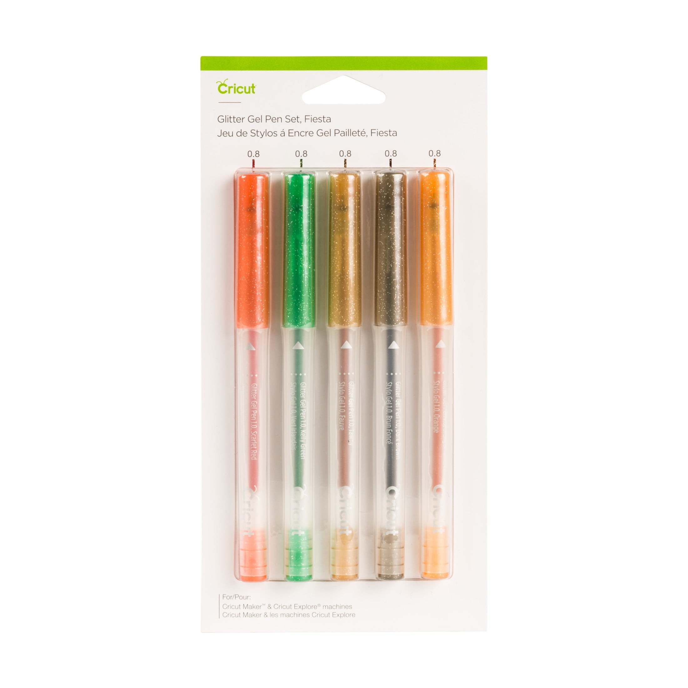 Cricut Glitter Gel Pen Set, Fiesta, Medium Point - Walmart.com