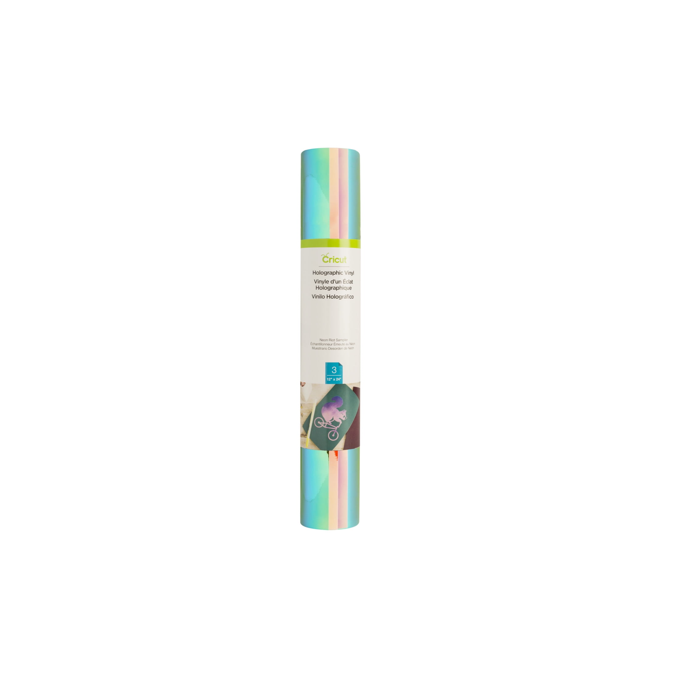 Cricut Holographic Sparkle Vinyl Sampler, Neon Riot, 12" x 24 ...