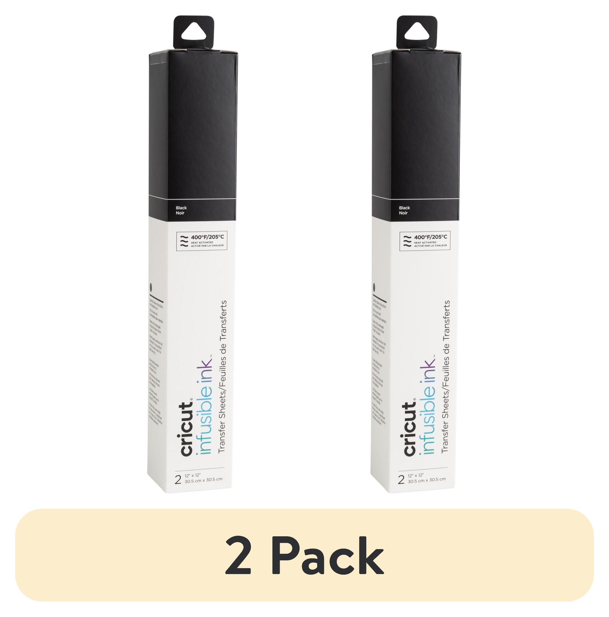 (2 pack) Cricut® Infusible Ink™ Sheets (2), Black, 12" x 12" - Walmart.com
