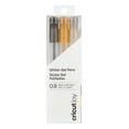 Cricut, Cricut Joy‚Ñ¢ Glitter Gel Pens, 0.8 mm, 3pk, Black Gold Silver ...