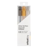 Cricut, Cricut Joy‚Ñ¢ Glitter Gel Pens, 0.8 mm, 3pk, Black Gold Silver ...