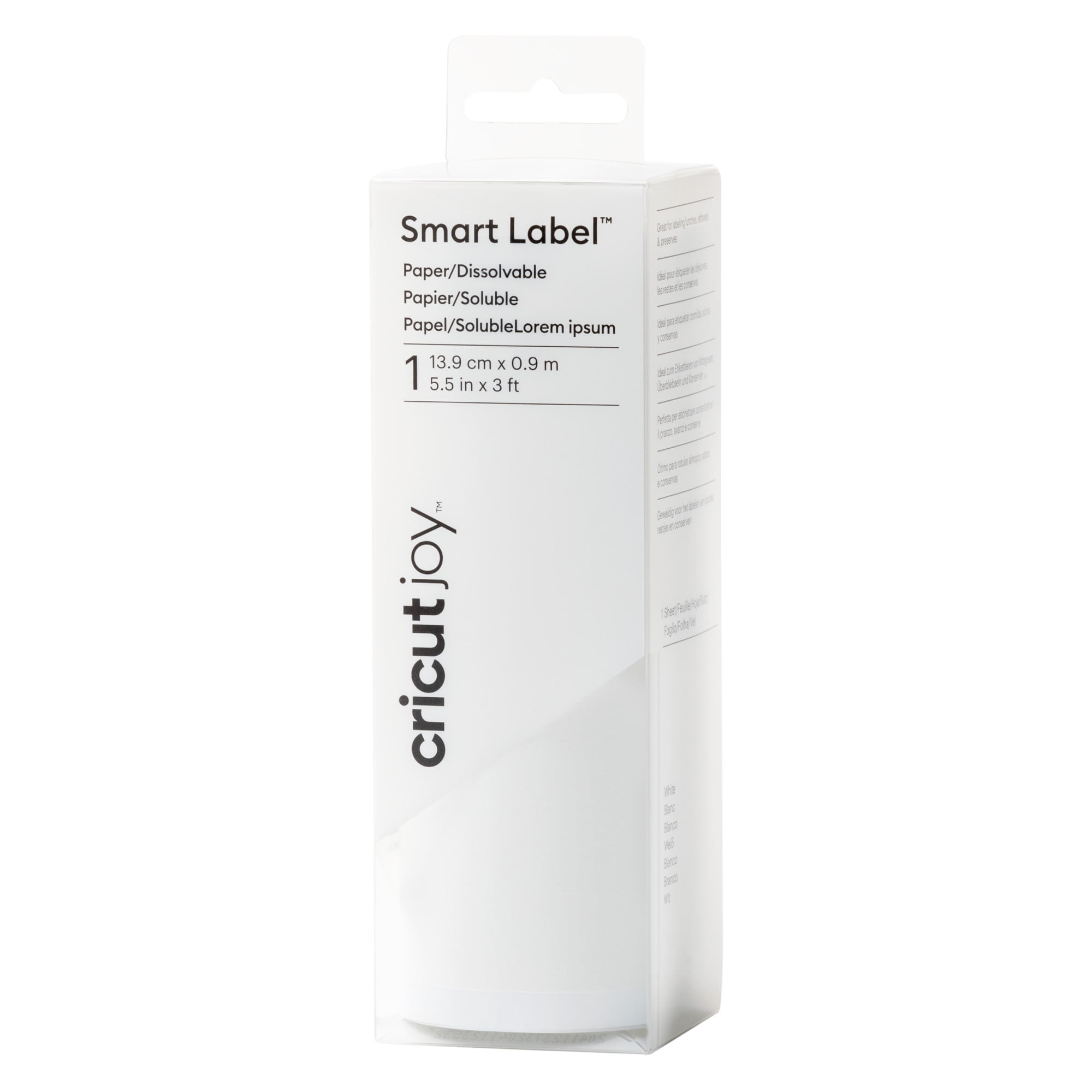 Cricut Joy Smart Label Paper – Dissolvable White, 5.5" x 36" - Walmart.com
