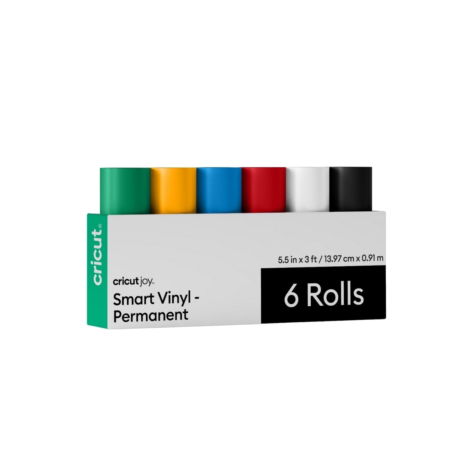 Cricut Joy Smart Vinyl Rolls, Permanent Core Colors, 5.5 in x 3 ft, 6 ...