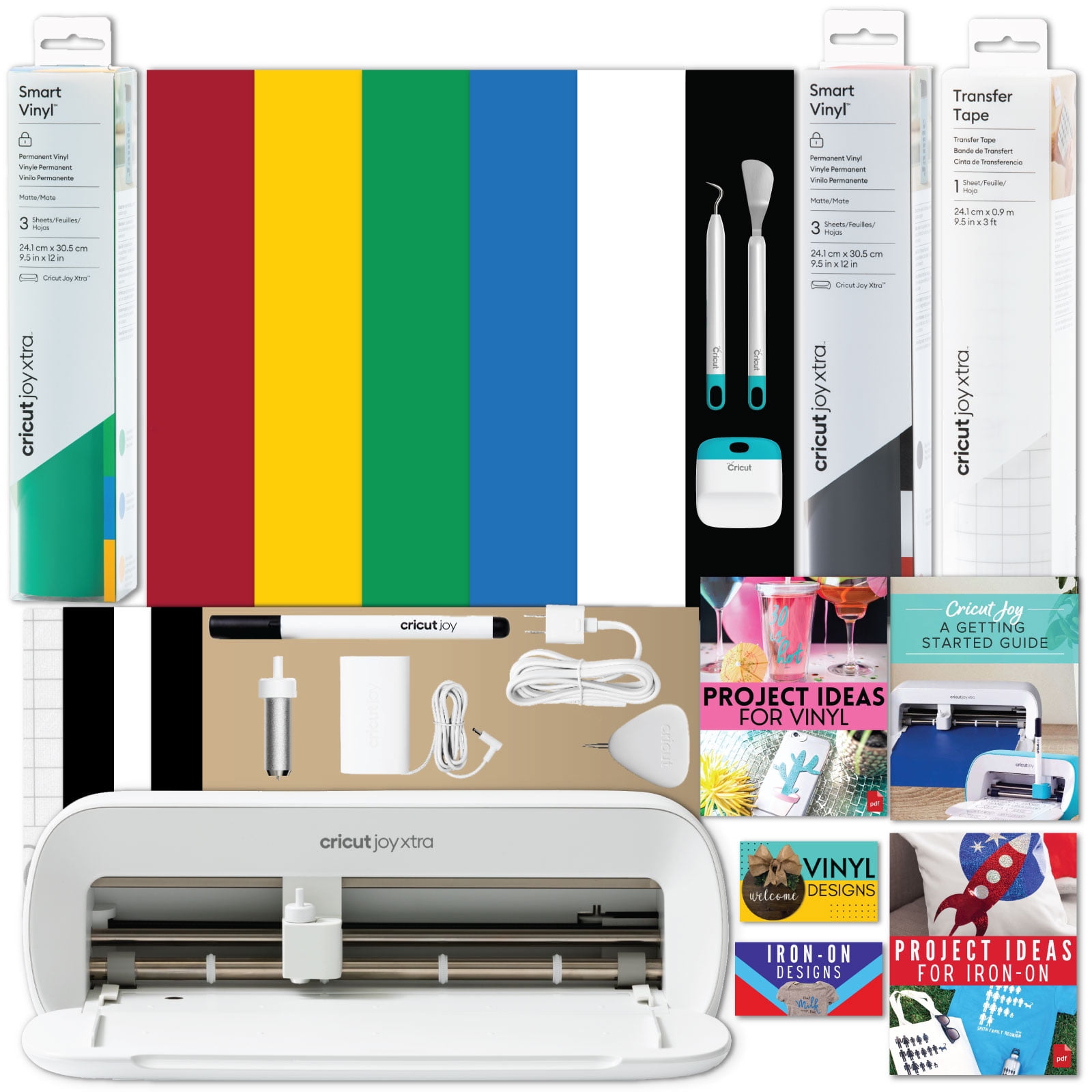 Cricut Joy Xtra Machine with Permanent Smart Vinyl Sampler Packs ...