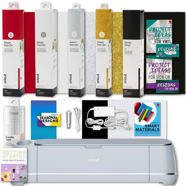 Premium Cricut Maker 3 Machine with Smart Vinyl & Iron On Bundle - Walmart.com