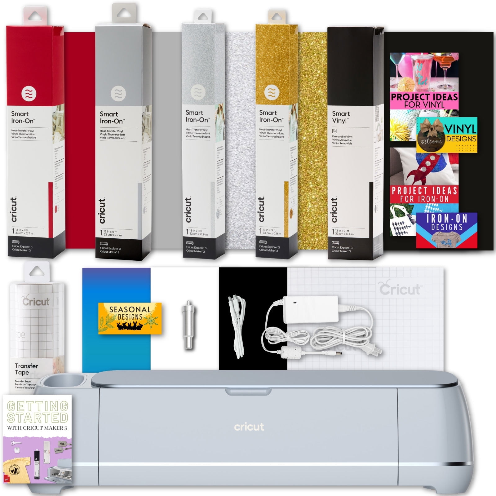 Premium Cricut Maker 3 Machine with Smart Vinyl & Iron On Bundle - Walmart.com