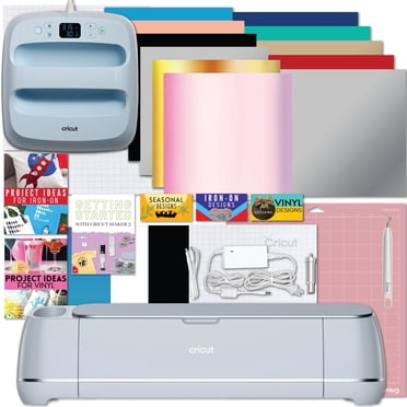 Cricut Cutting Machine and Easy Press 3 Bundle with Heat Transfer ...
