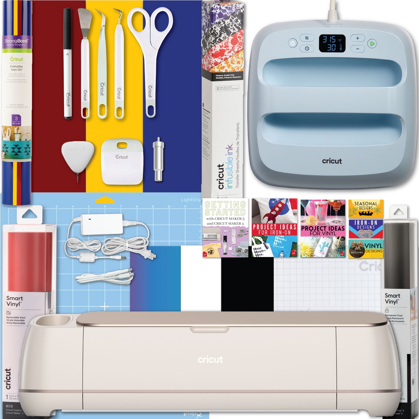 Cricut Maker 4 Cutting Machine with Easy Press 3 with Heat Transfer ...