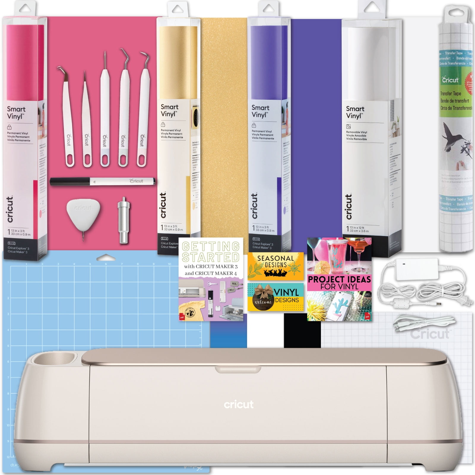 Cricut Maker 4 Cutting Machine with Smart Vinyl Rolls Bundle - Walmart.com