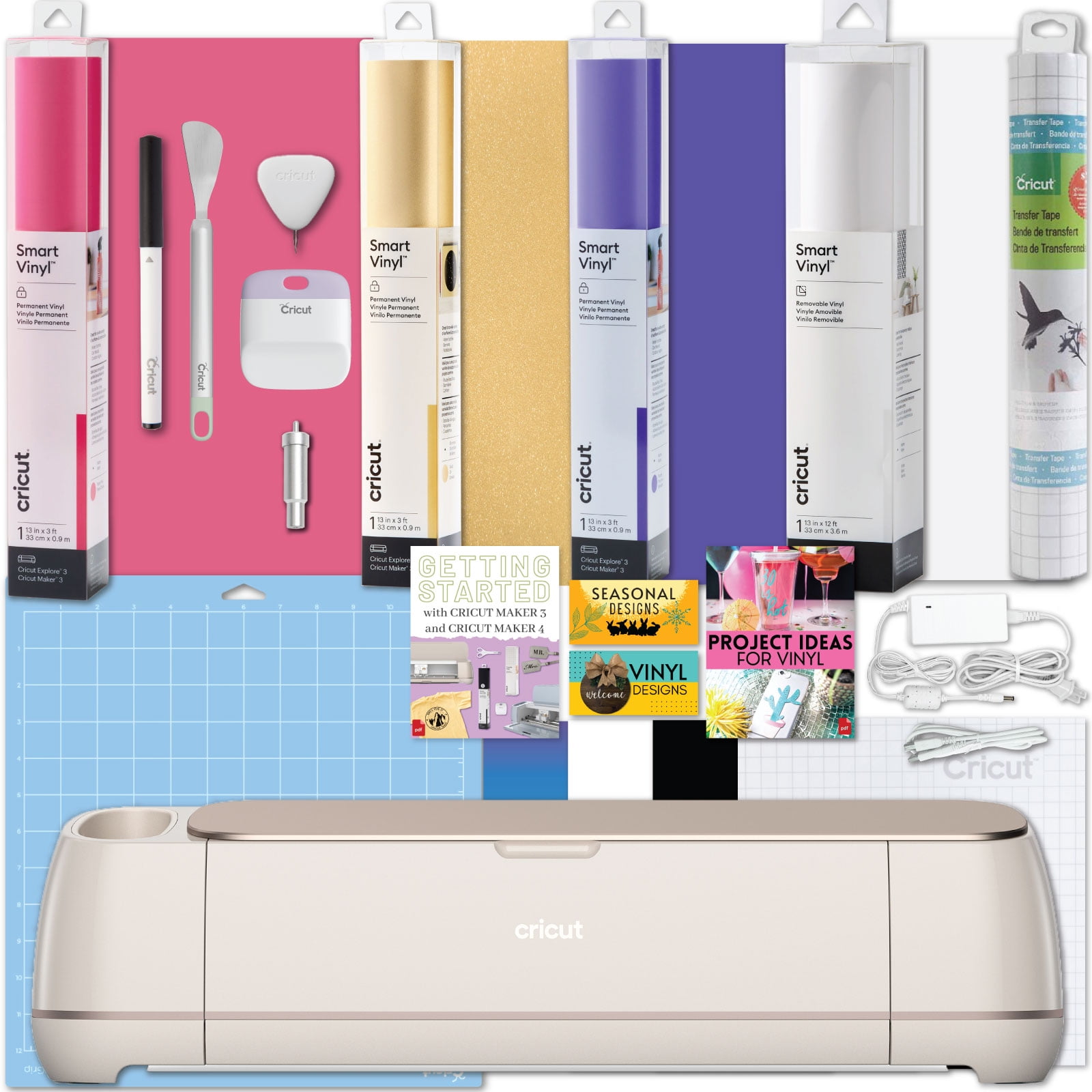 Cricut Maker 4 Cutting Machine with Smart Vinyl Rolls Bundle - Walmart.com