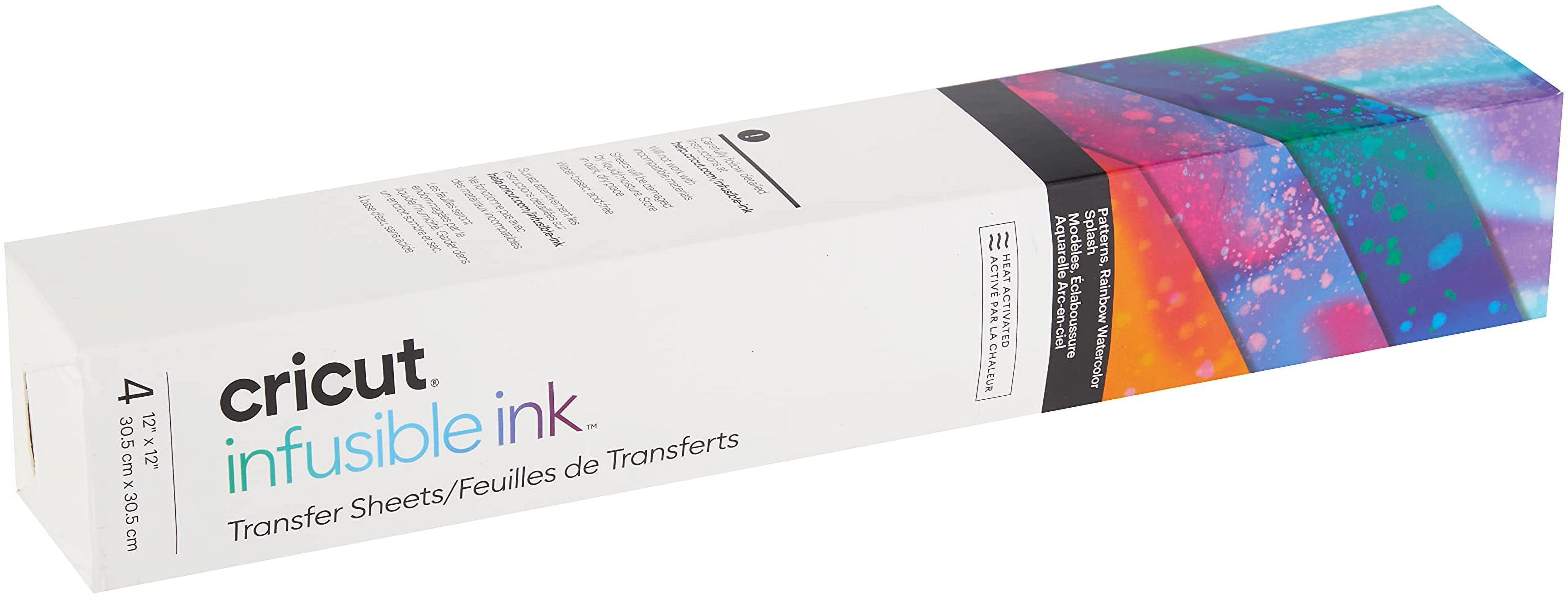Cricut Patterns, Rainbow Watercolor YPF5 Splash (4 ct) Infusible Ink ...