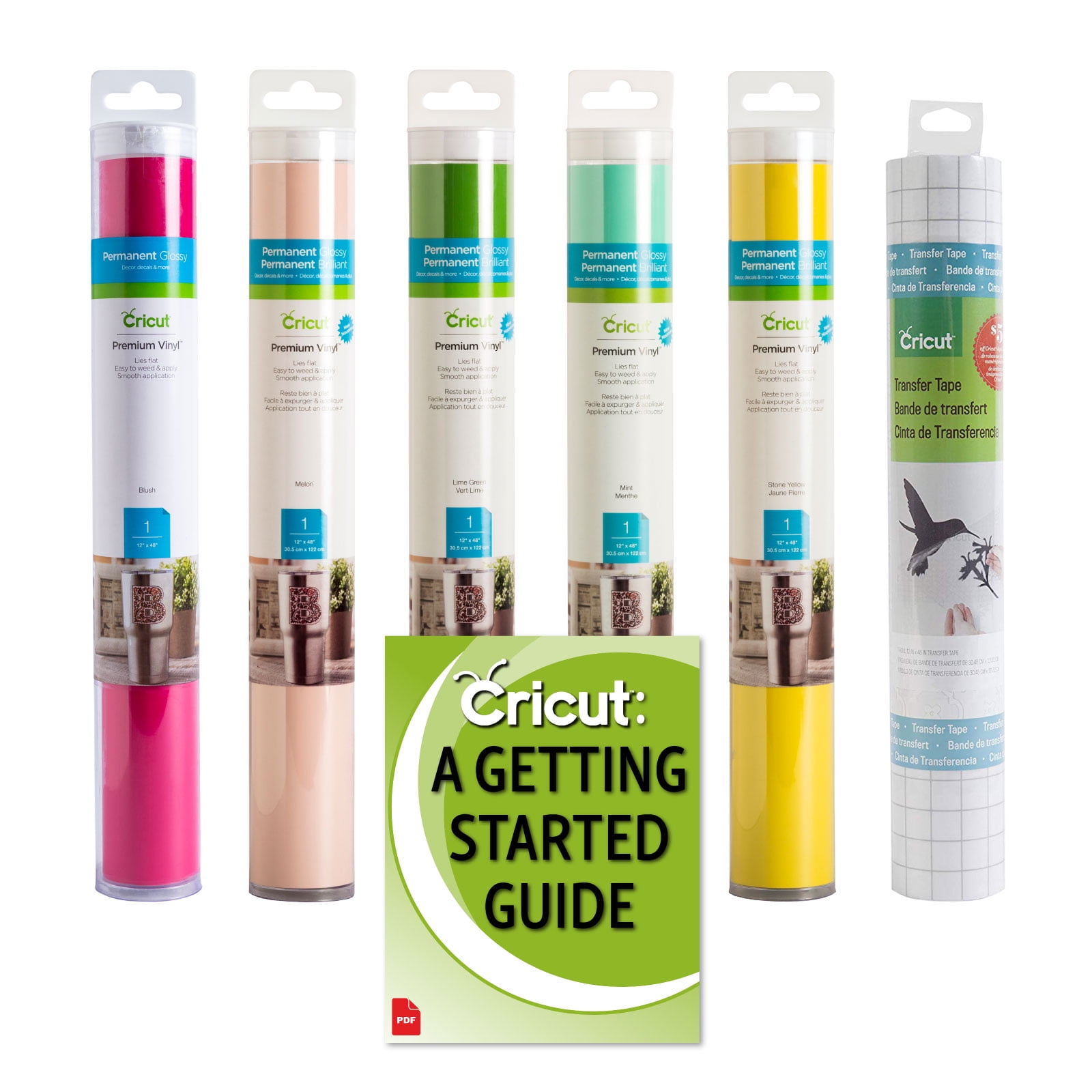 Cricut Permanent Premium Vinyl Bundle, 12x48 Spring Pastel Colors ...