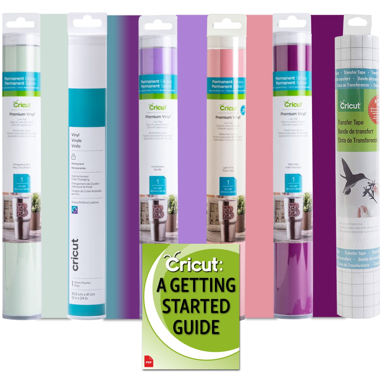 Cricut Premium Permanent Glossy Vinyl Adhesive Rolls, Galaxy - Walmart.com