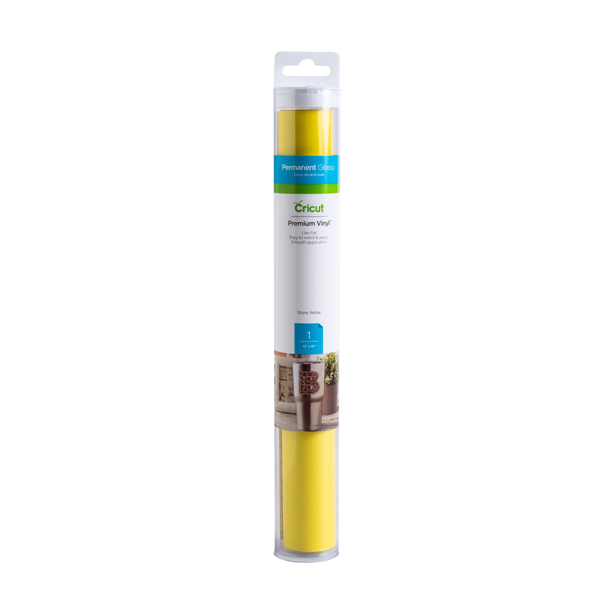 Cricut® Premium Vinyl™ – Permanent, Stone Yellow, 12" x 48" - Walmart.com