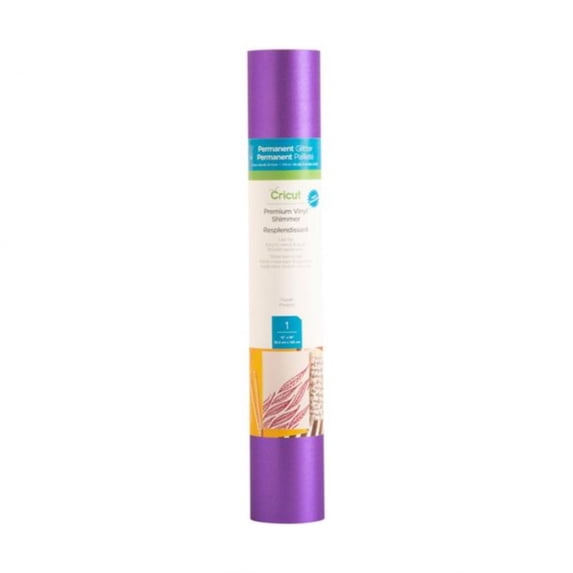 Cricut Premium Vinyl™ Shimmer Permanent, Shimmer Purple, 12" x 48 ...