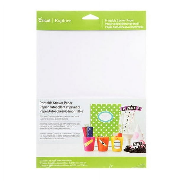 Cricut Printable Sticker Paper 8.5x12 - Walmart Business Supplies