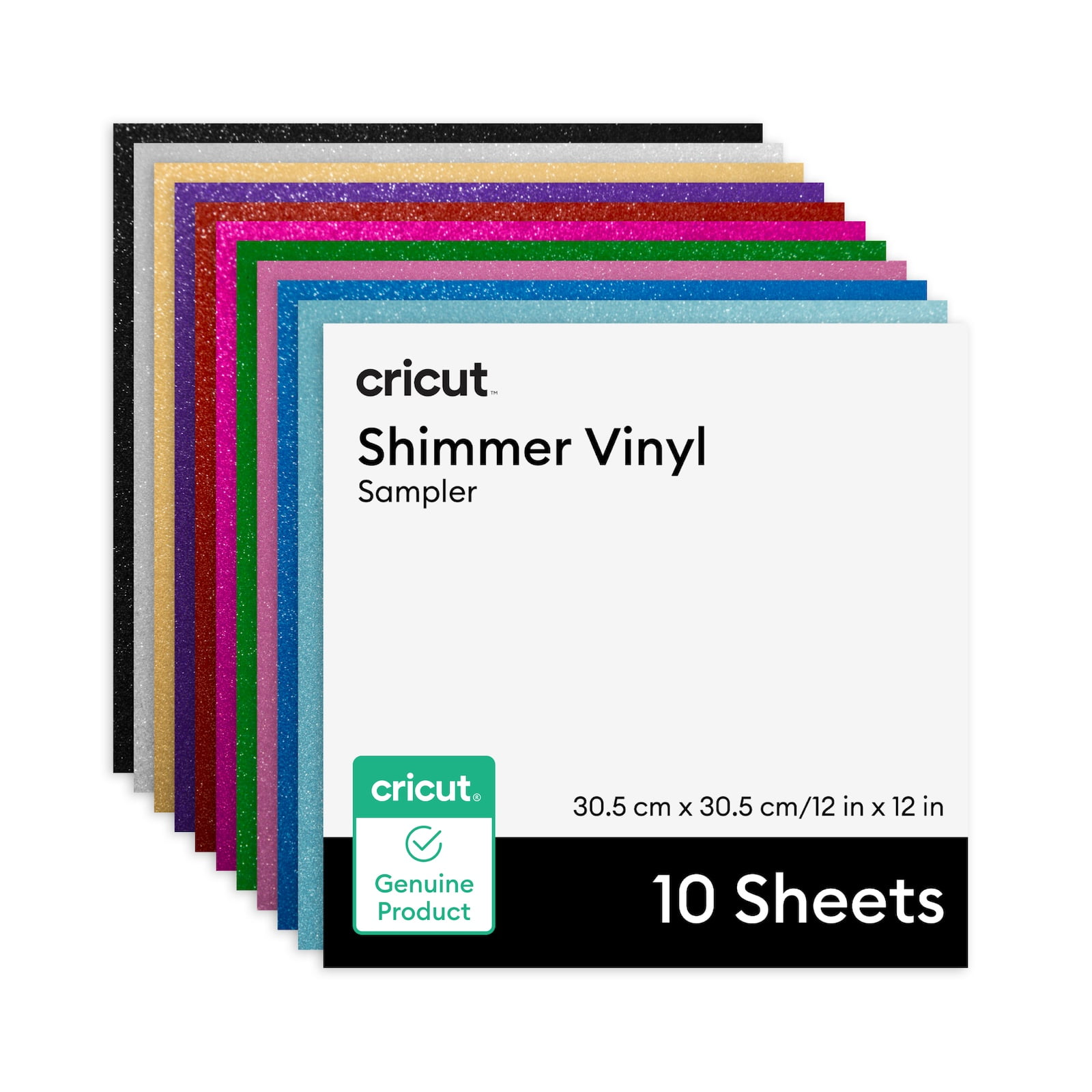 Cricut Shimmer Vinyl Permanent, Party Sampler - 12 in x 12 in Sheets ...