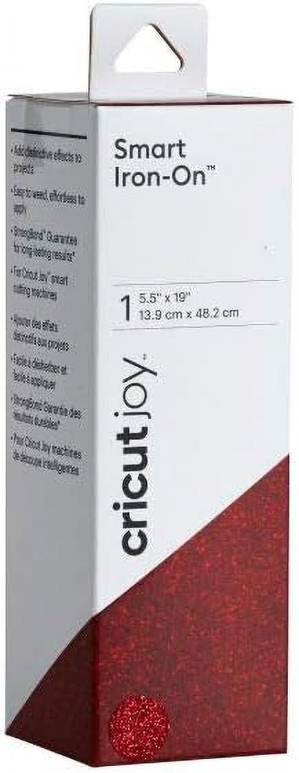 Cricut Smart Iron On (5.5in x 19in, Glitter Red) for Joy machine ...