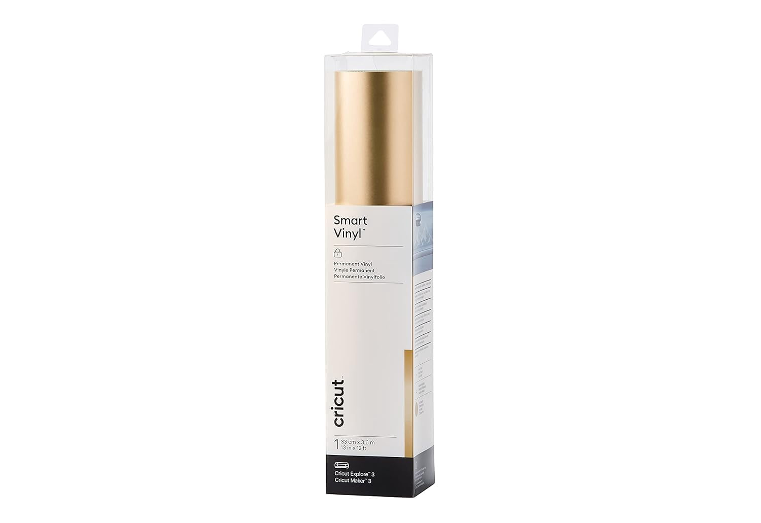 Cricut Smart Metallic Vinyl Permanent Champagne 36 m 12 ft Self ...