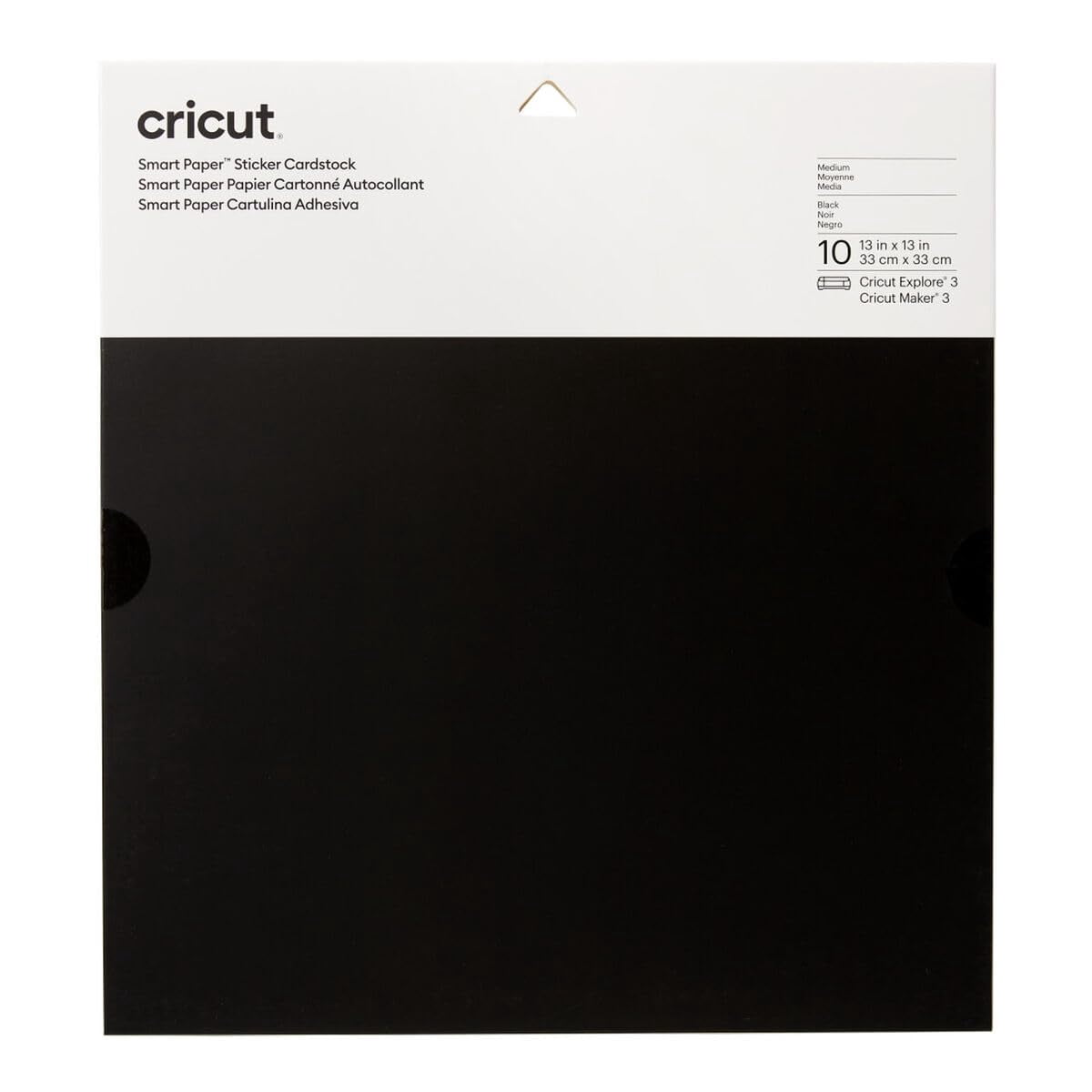 Cricut Smart Paper Sticker Cardstock | 10 Sheets | 33cm x 33cm | Black ...