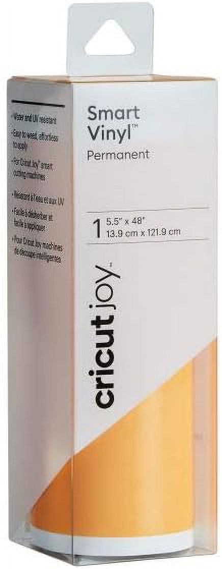 Cricut Smart Permanent Vinyl (5.5in x 48in, Tangerine) for Joy machine ...