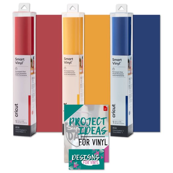 Cricut Smart Permanent Vinyl 3ft Carnival Bundle, Variety Pack for ...