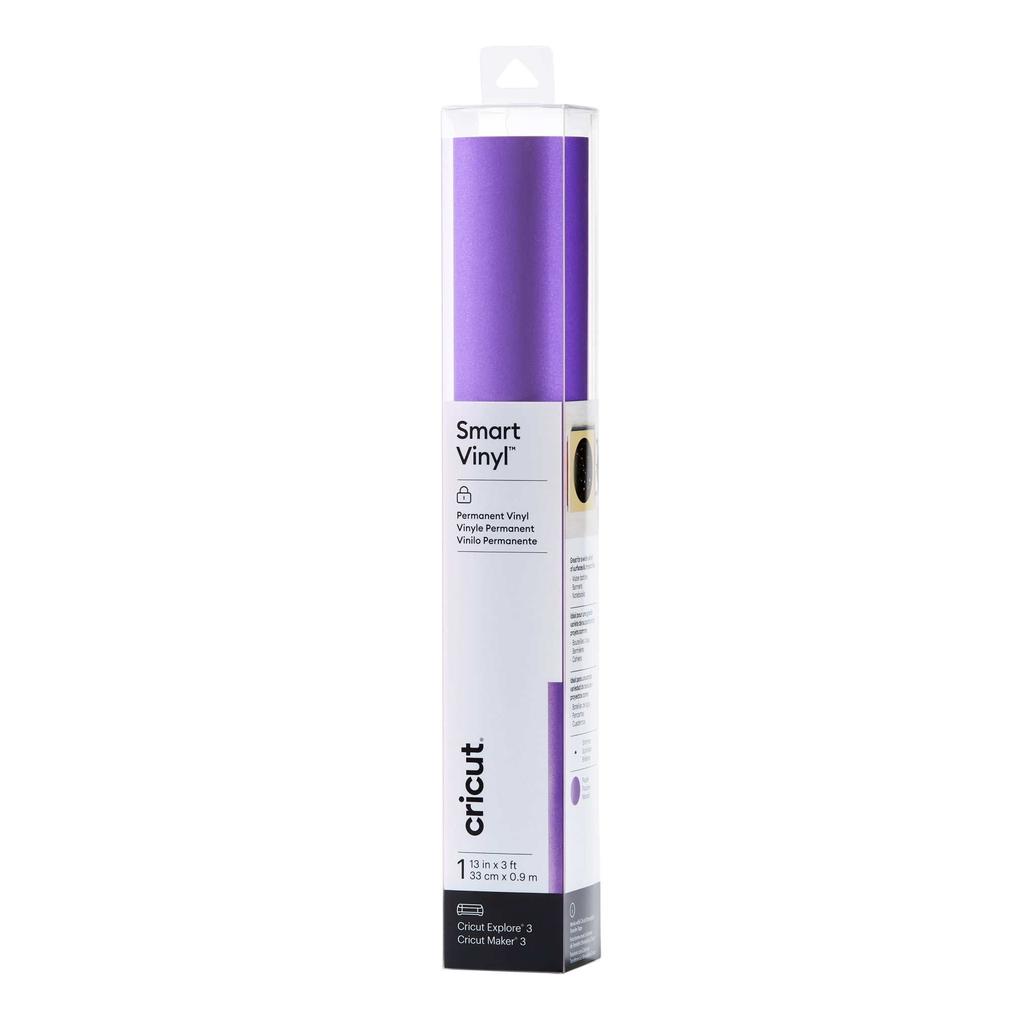 Cricut® Smart Vinyl™ Shimmer – Permanent (3 ft) - Purple, 13" x 36 ...