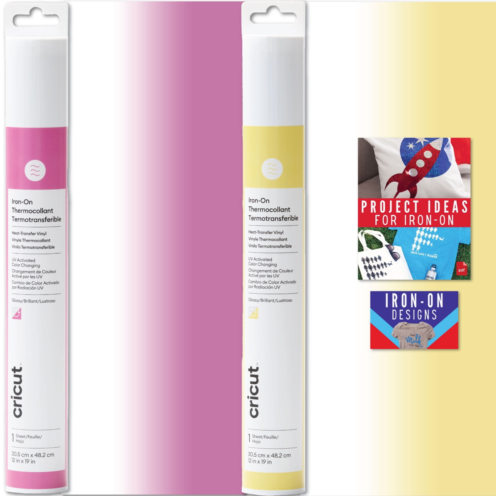 Cricut UV Color Changing Iron-On Vinyl Rolls Bundle - Walmart.com