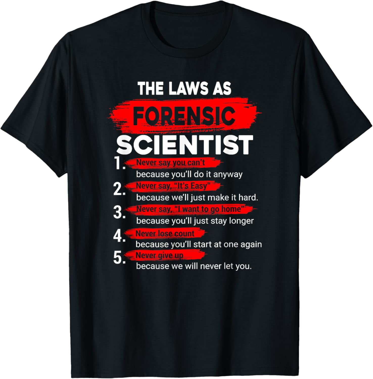 Crime Scene Investigator Analyst Forensic Scientist T-Shirt - Walmart.com