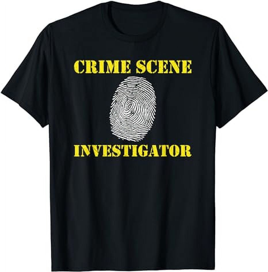 Crime Scene Investigator Fingerprint Detective Police T-Shirt - Walmart.com
