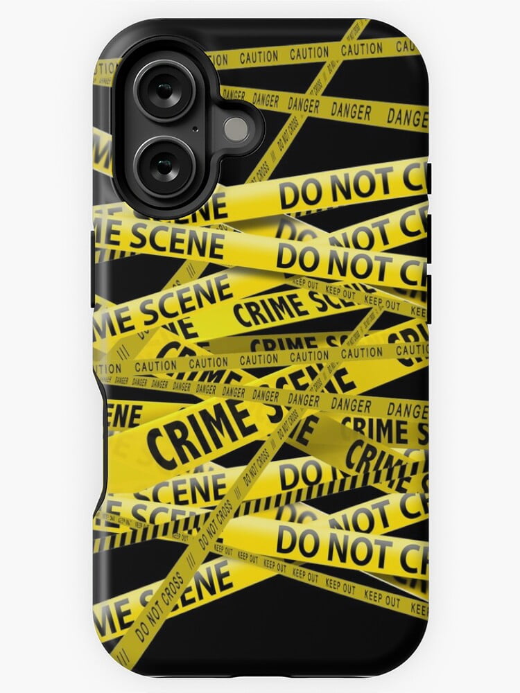 Crime Scene Minimal Art Phone Case for iPhone 11 12 13 14 15 16 17 Pro ...