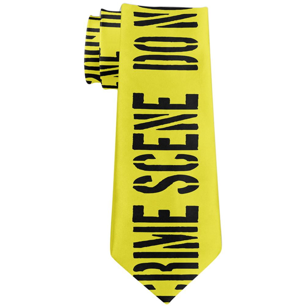 Crime Scene Tape All Over Neck Tie Multi Standard One Size - Walmart.com