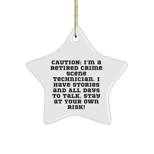 Crime Scene Technician Humor Star Ornament Gifts for Crime Scene Lovers ...