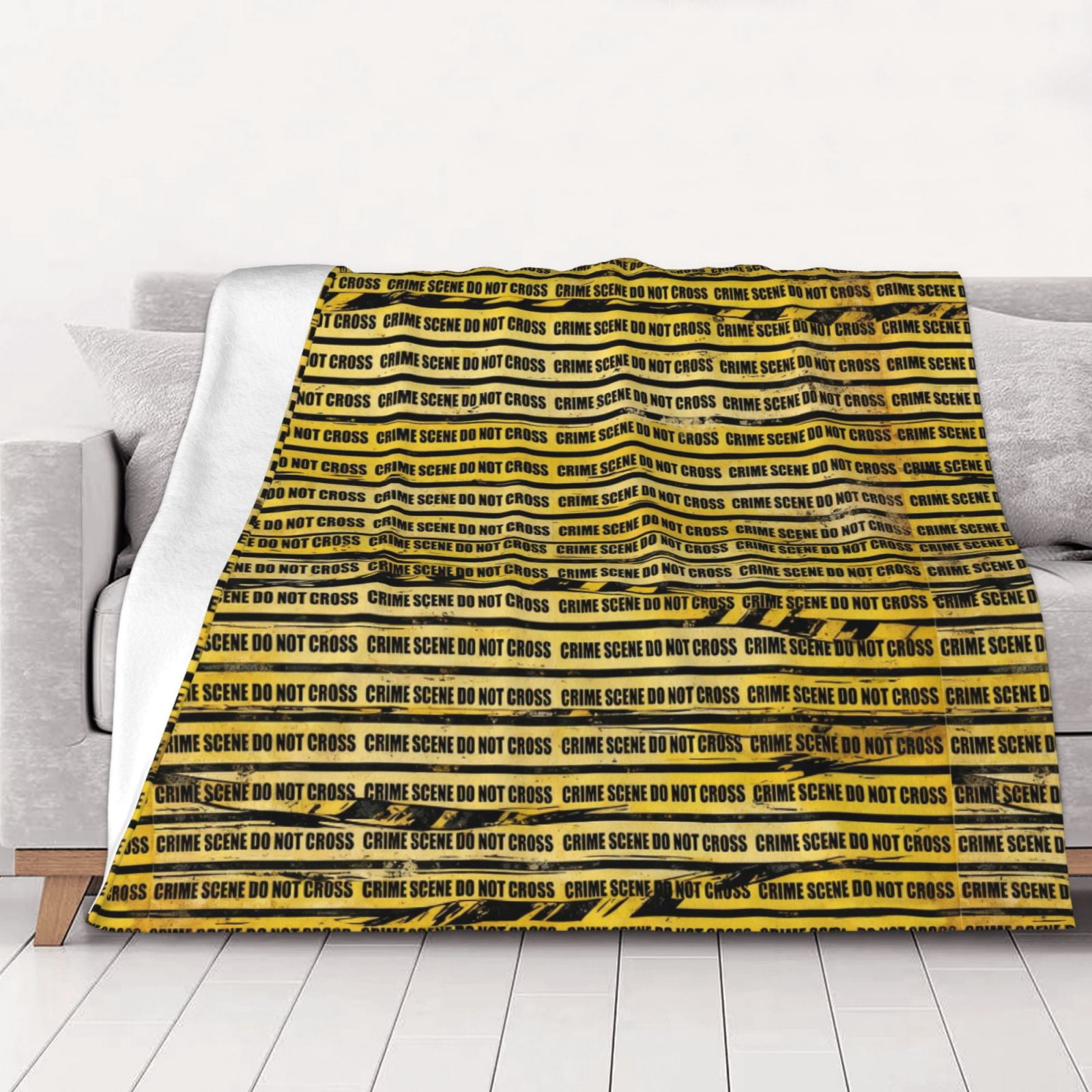 Crime Scene Throws Blanket Fleece Soft Cozy Warm Plush for Travel Chair ...