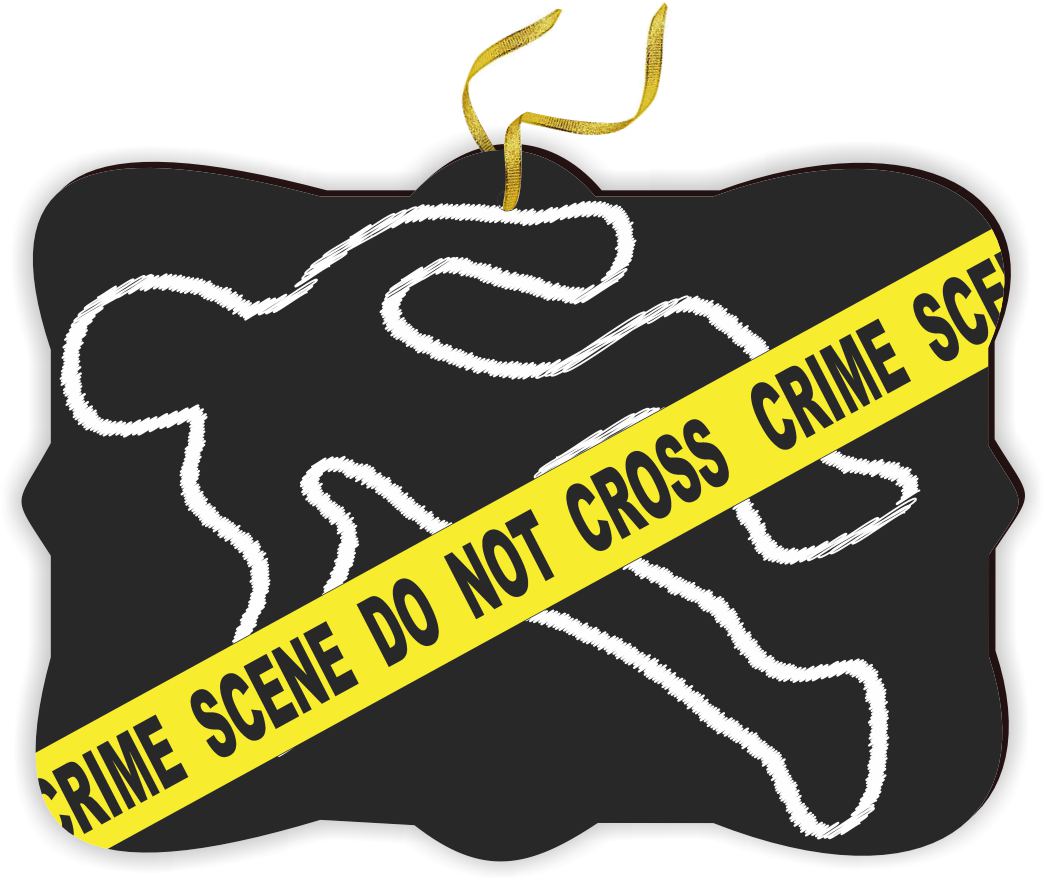 Crime Screen Body Outline White Chalk - for Car Interior Rear View ...