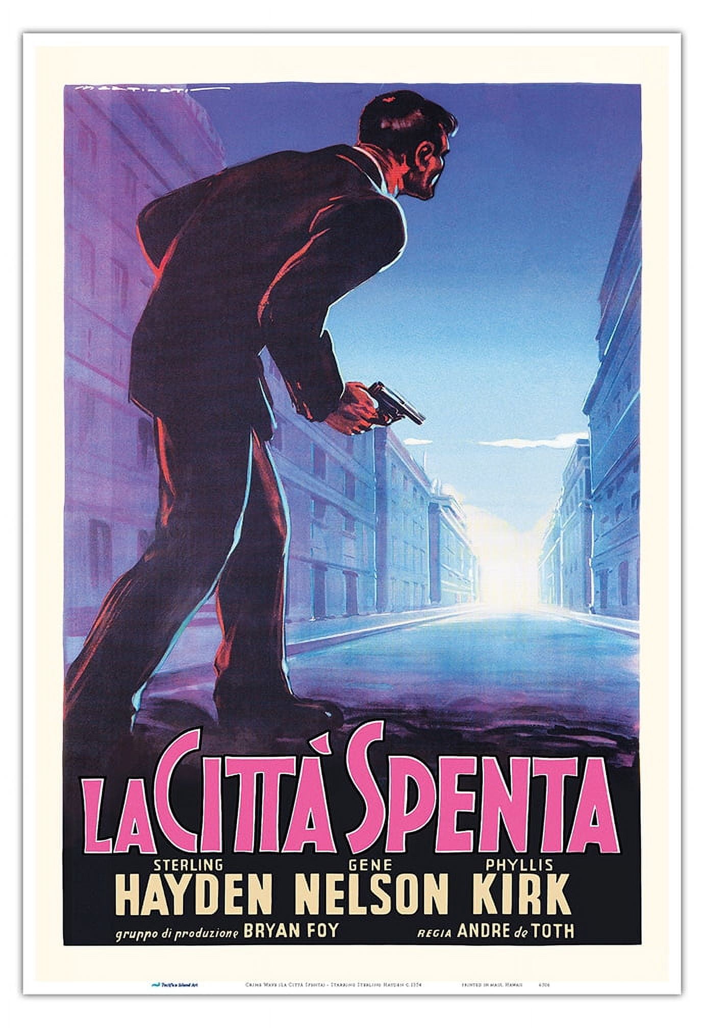 Crime Wave (La Città Spenta) - Starring Sterling Hayden - Vintage Italian Film Movie Poster by ...