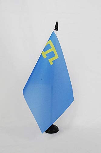Crimean Tatars Table Flag 5'' x 8'' plastic stick and base - Walmart.com