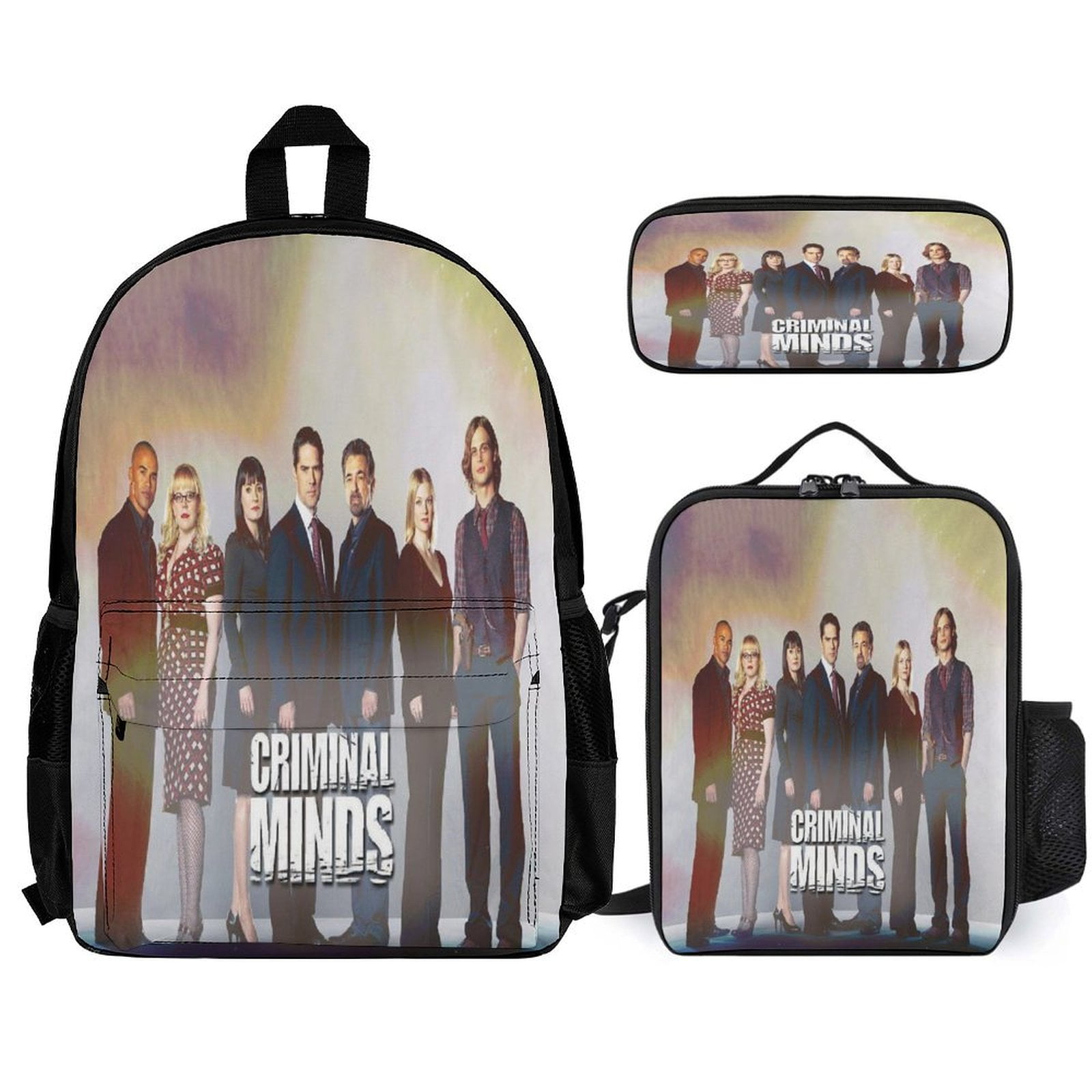 Criminal Minds Backpack Set Cartoon Bookbag Backpack with Lunch Box ...