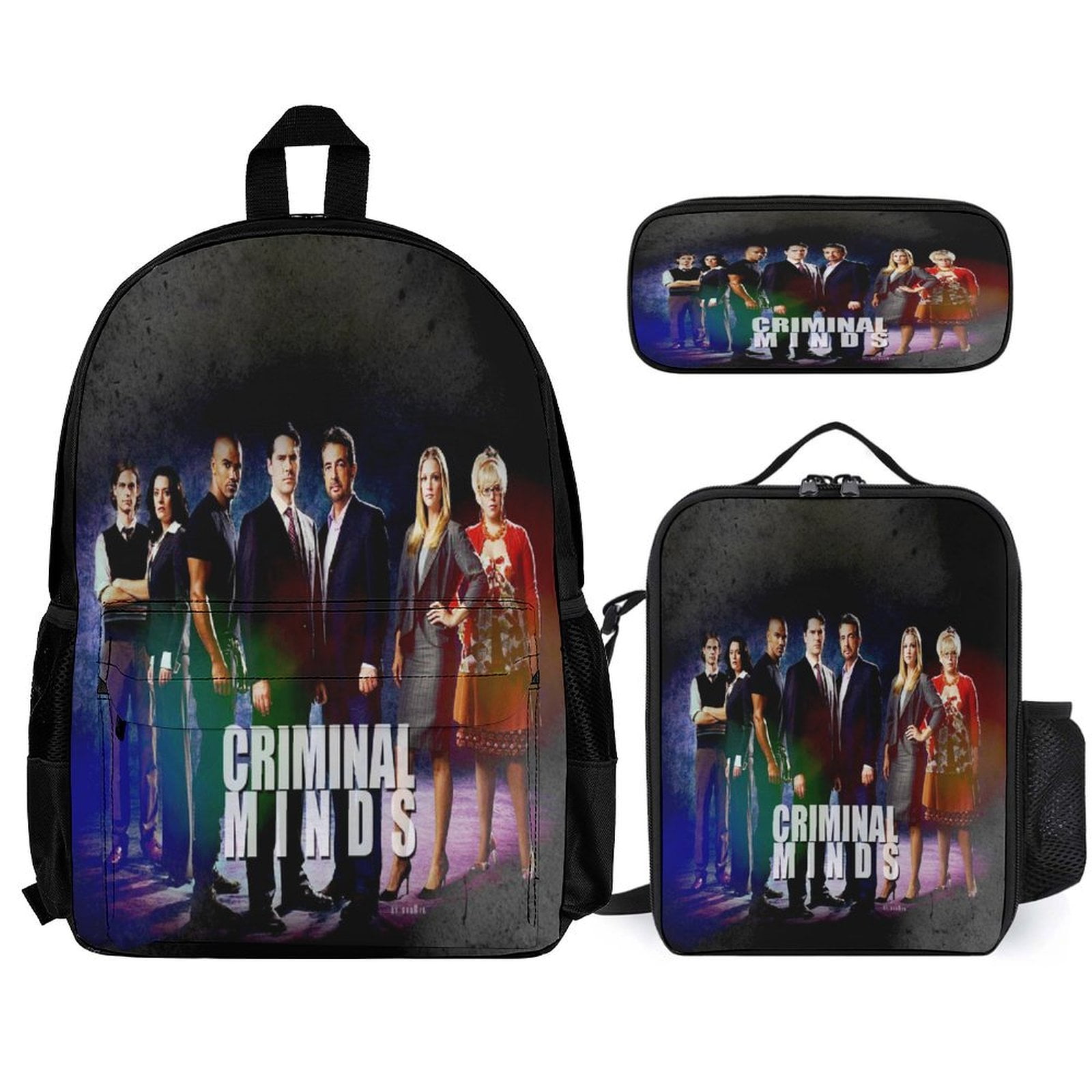 Criminal Minds Backpack Set Cartoon Bookbag Backpack with Lunch Box ...